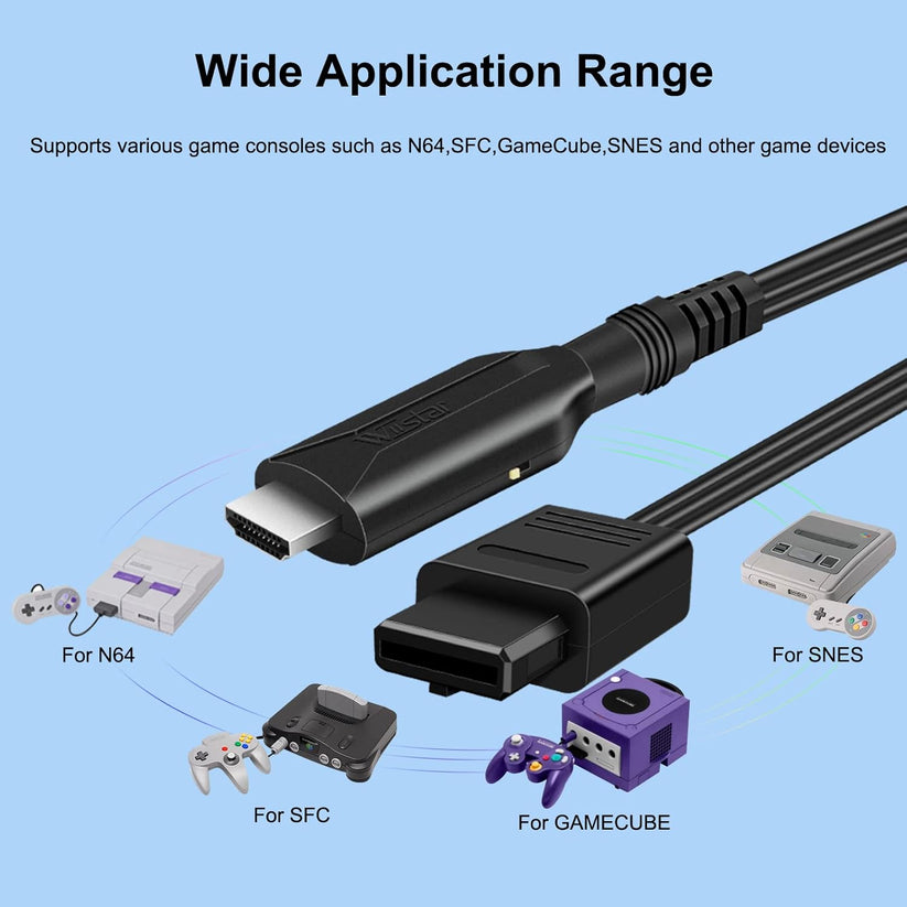 N64 to HDMI Converter Cable (1m/3.2ft) – HDMI Adapter for Nintendo 64 ...