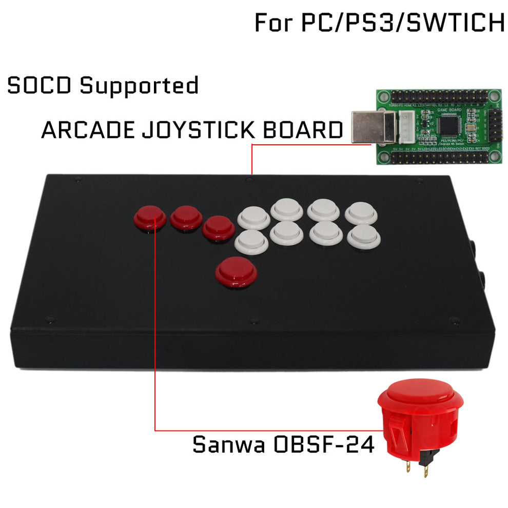 RAC-J800B All Buttons Leverless Arcade Joystick Fight Stick For PS5/PS4 ...