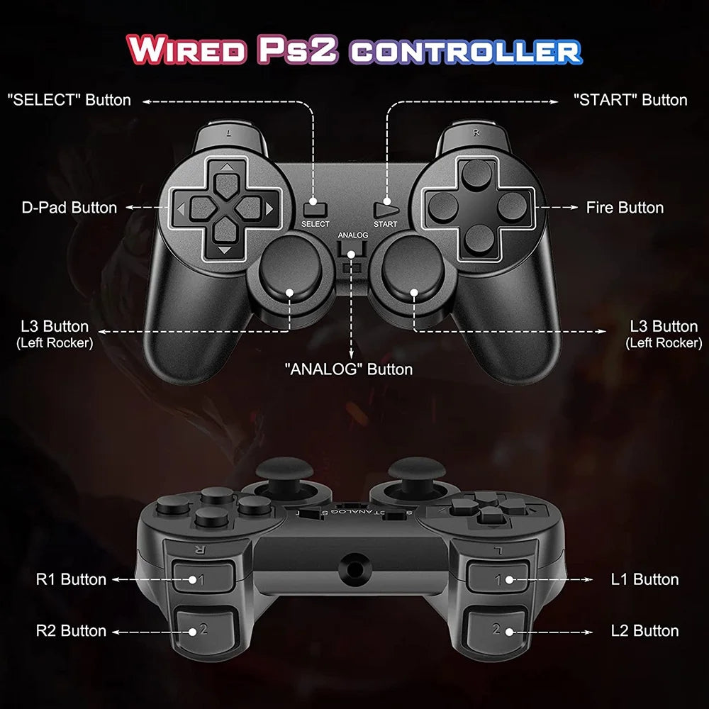 PS2 Wired Controller (Dual Vibration Gamepad) | Retro Arcade Crafts ...
