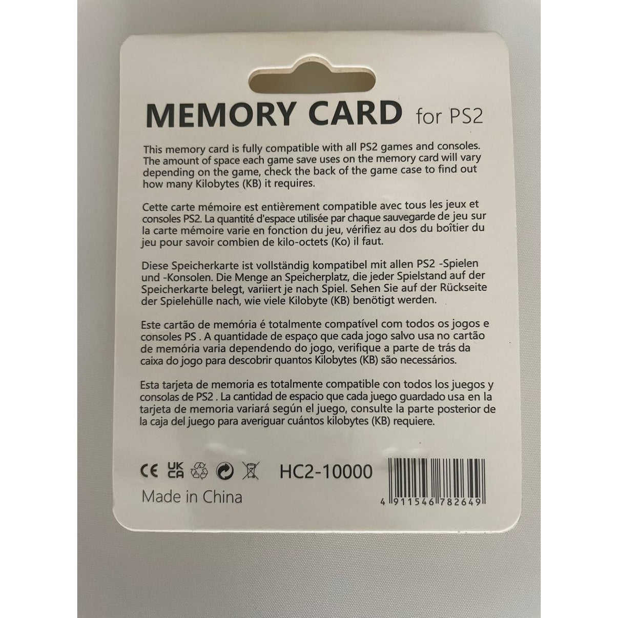 256MB Memory Card for PS2 PlayStation 2 | Retro Arcade Crafts ...