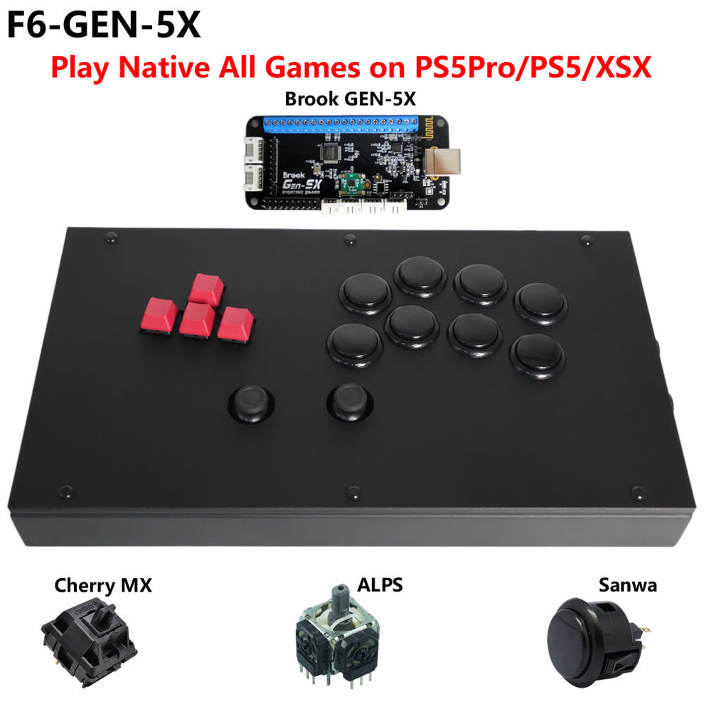 FightBox F6-GEN-5X Leverless Arcade Controller – PC, PS5, Xbox, Switch – RetroArcadeCrafts