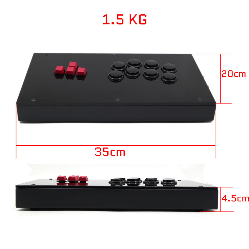 RAC-J802K Keyboard Button Leverless Arcade Game Controller for PC/PS ...